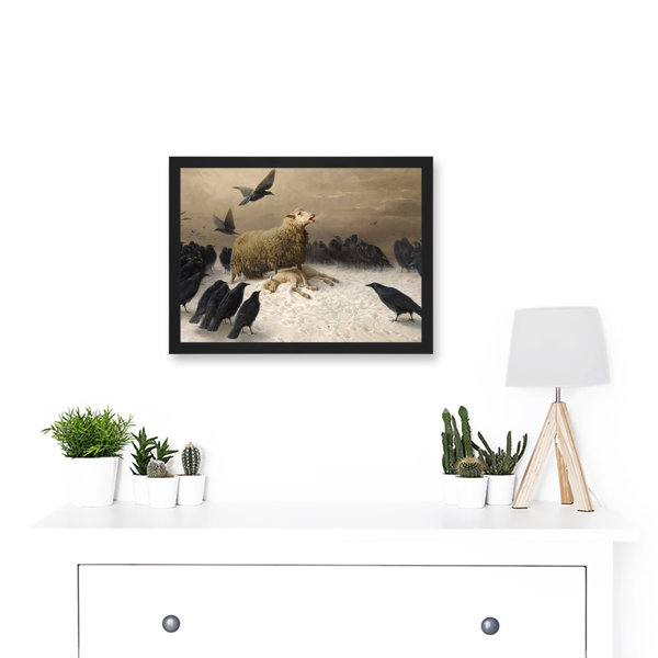 August Grove Schenck Anguish Sheep Ewe Crows Lamb Carrion by August ...