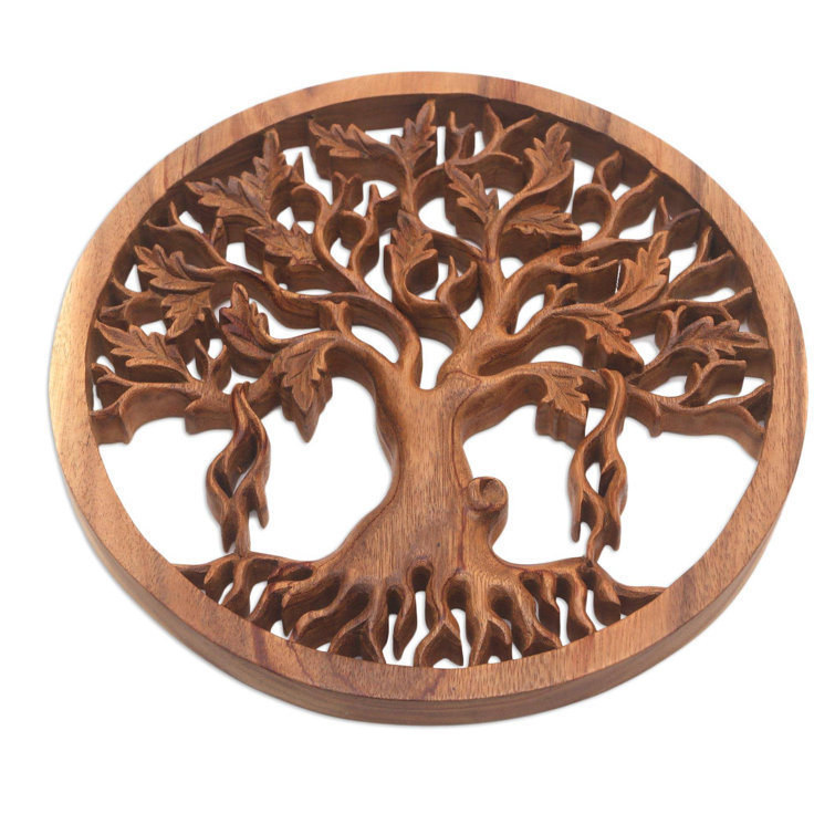 Millwood Pines Giant Tree Wood Relief Panel Wall Décor | Wayfair