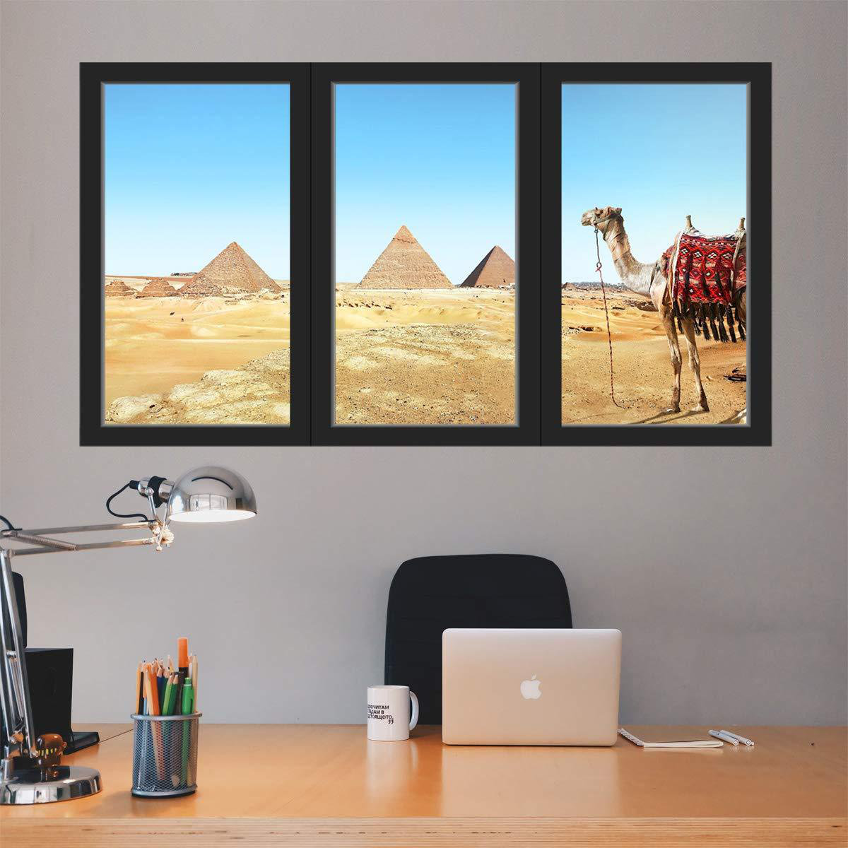 Red Barrel Studio® Egyptian Pyramid Window Decal | Wayfair