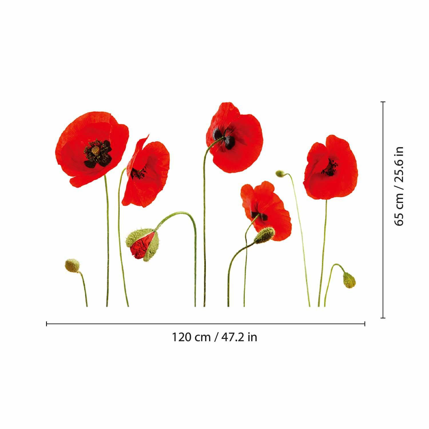 Red Barrel Studio® Poppy Flowers Wall Decal | Wayfair
