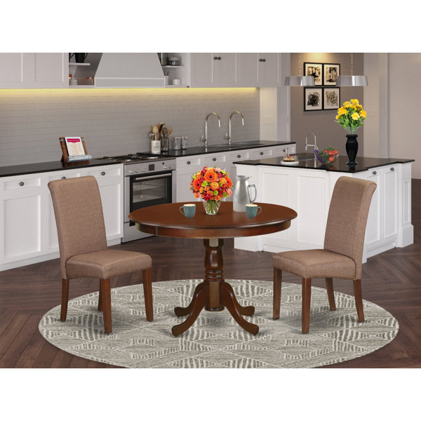 Charlton Home® Zaftig 2 - Person Rubberwood Solid Wood Dining Set ...