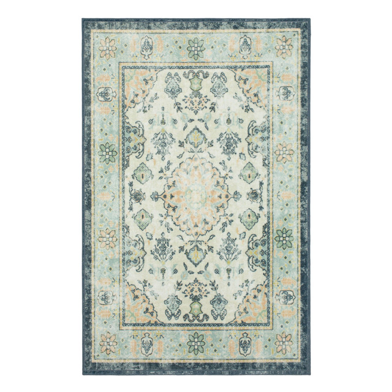 Bungalow Rose Jenson Light Blue Area Rug | Wayfair