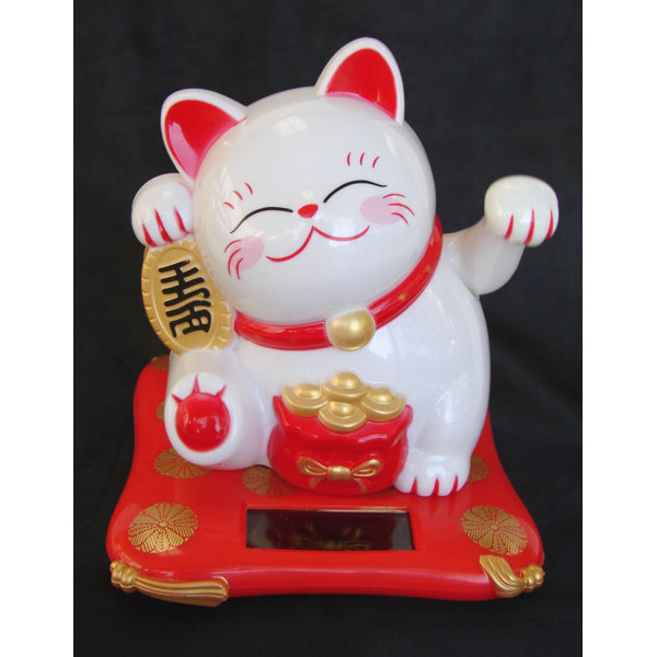 Dakota Fields Solar Energy Cat Figurine | Wayfair