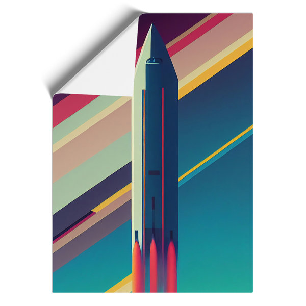 George Oliver XV1022-4008X Spaceship Rocket Stripes - Graphic Art ...