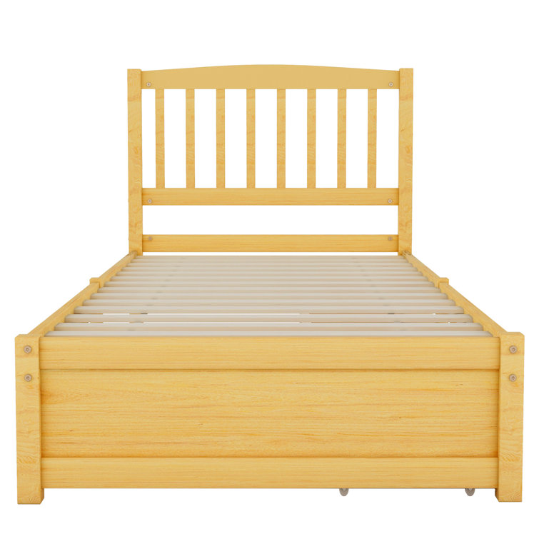 Ophelia & Co. Chesley European Single (90 X 200Cm) Solid Wood Storage ...