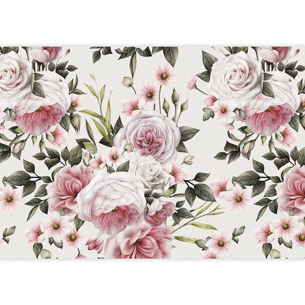 IDEA4WALL Rose Flower Collage Wall Mural | Wayfair
