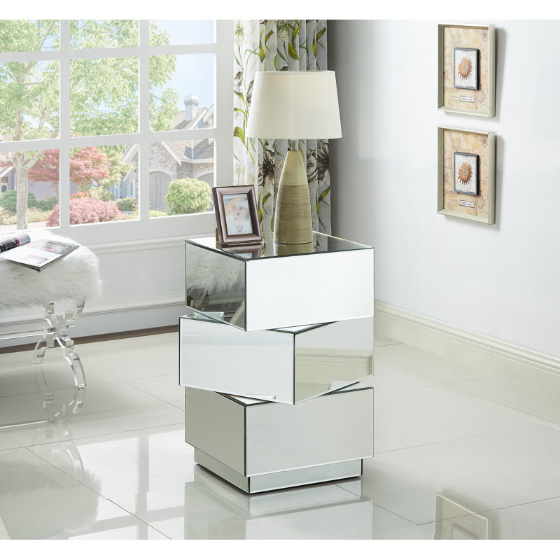 Everly Quinn Chih 25.5'' Tall Block End Table & Reviews | Wayfair