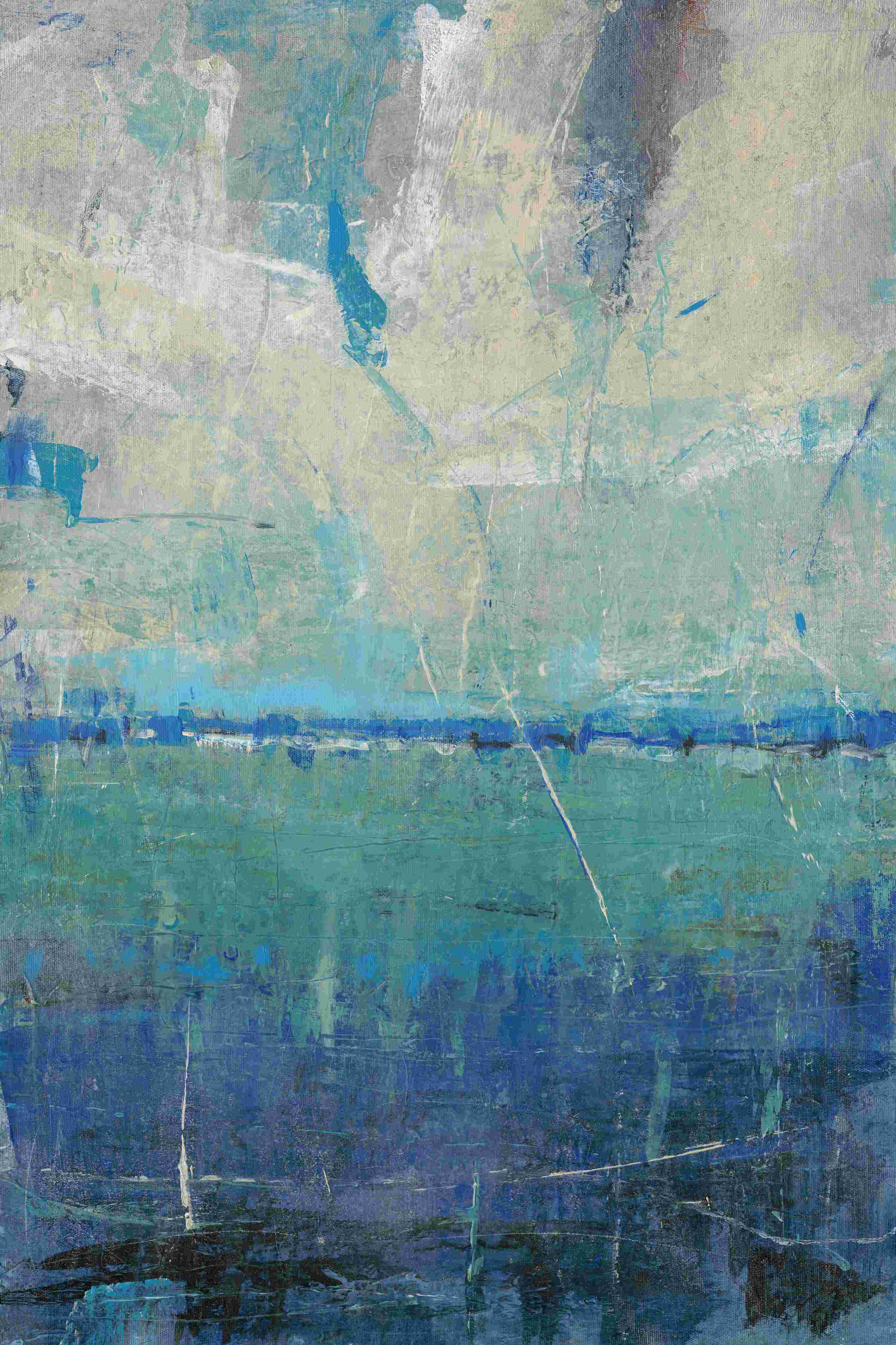 17 Stories Blue Movement II by - Wrapped Canvas Painting | Wayfair