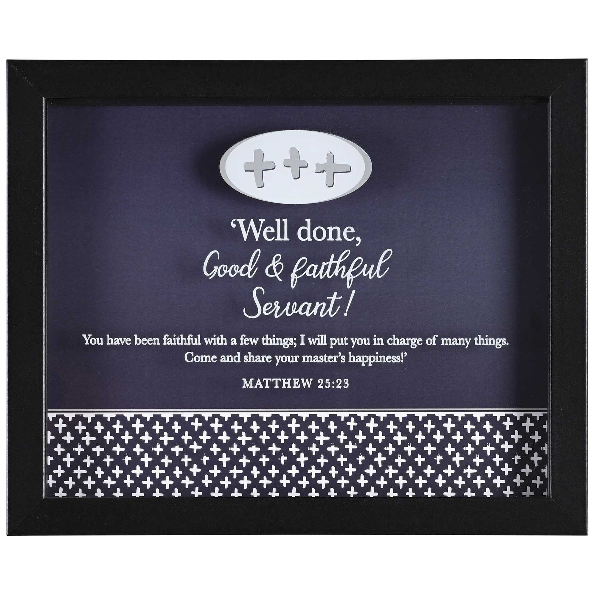 Trinx Faithful Servant Well - Shadow Box Textual Art on MDF | Wayfair