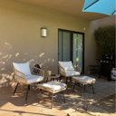 Wade Logan® Ingle Outdoor Ottoman with Cushion & Reviews | Wayfair