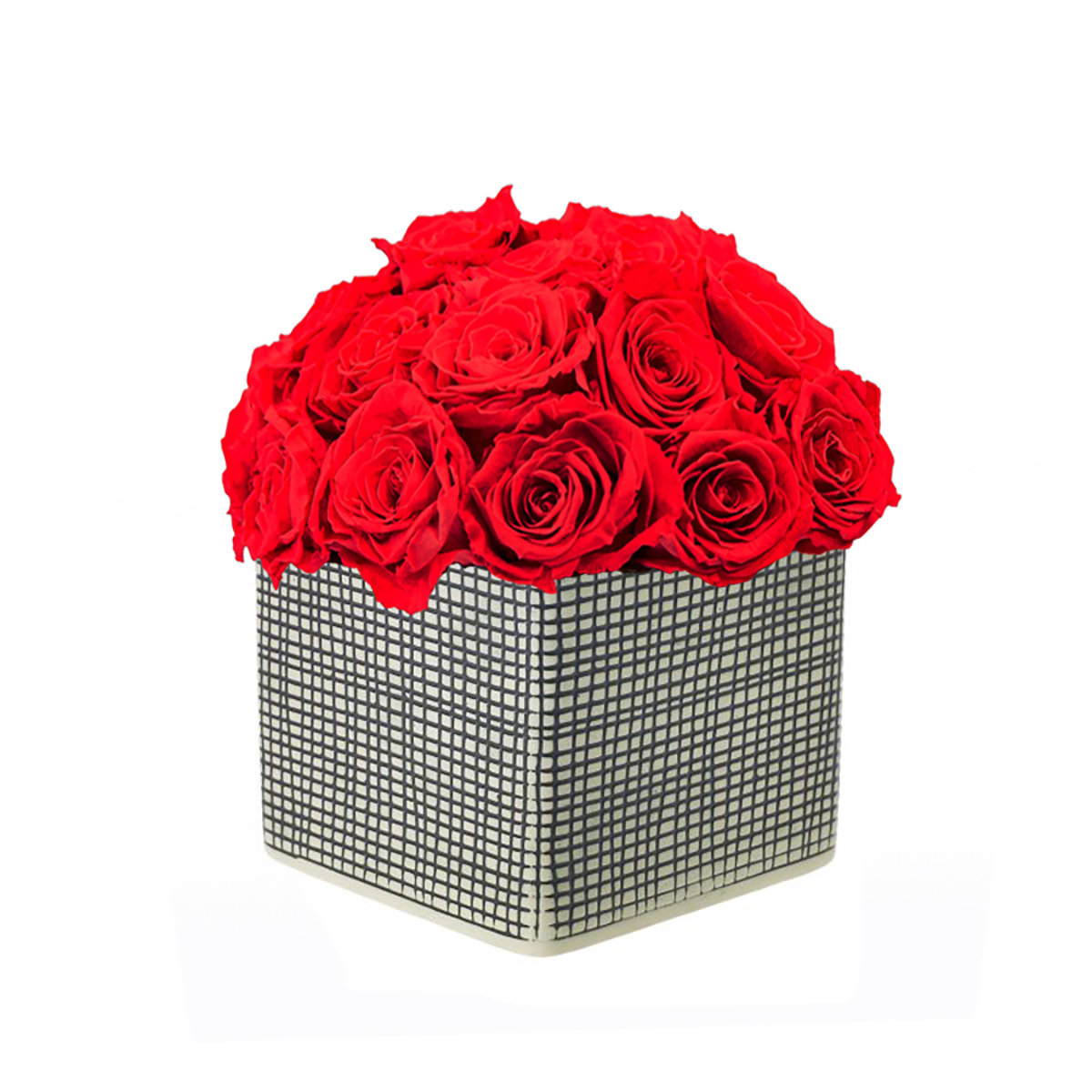 Fiorebela Verona Tiled Roses Floral Arrangement in Vase | Wayfair