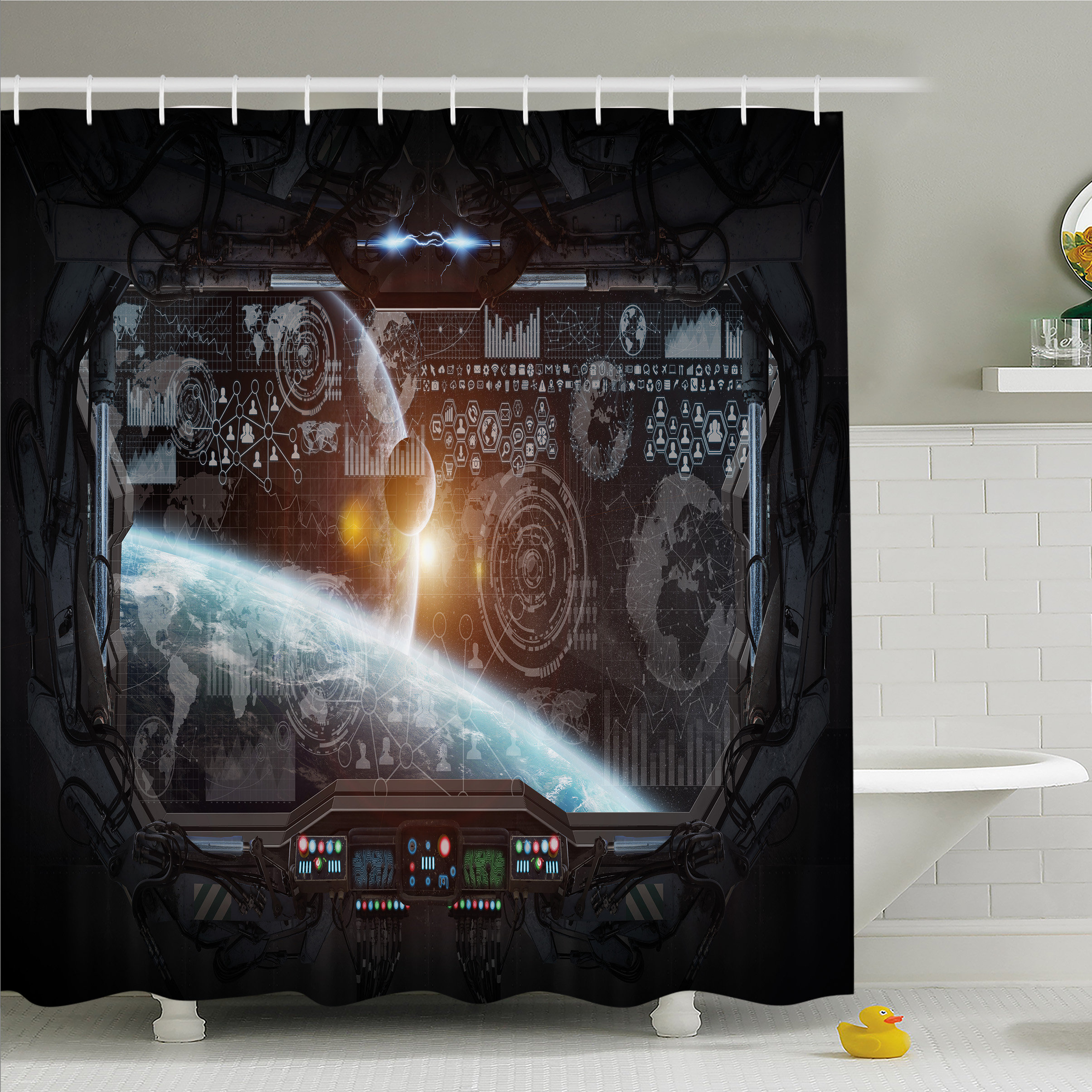 East Urban Home Enye Outer Space Control Panel of Cockpit Screen in ...