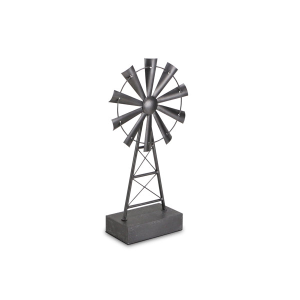 Gracie Oaks Holderman Metal Windmill Table Decor & Reviews | Wayfair