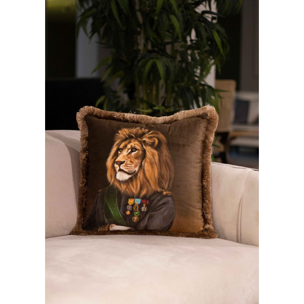 Maturi Modlin Mr. Lion Animals Scatter Cushion Cover | Wayfair.co.uk