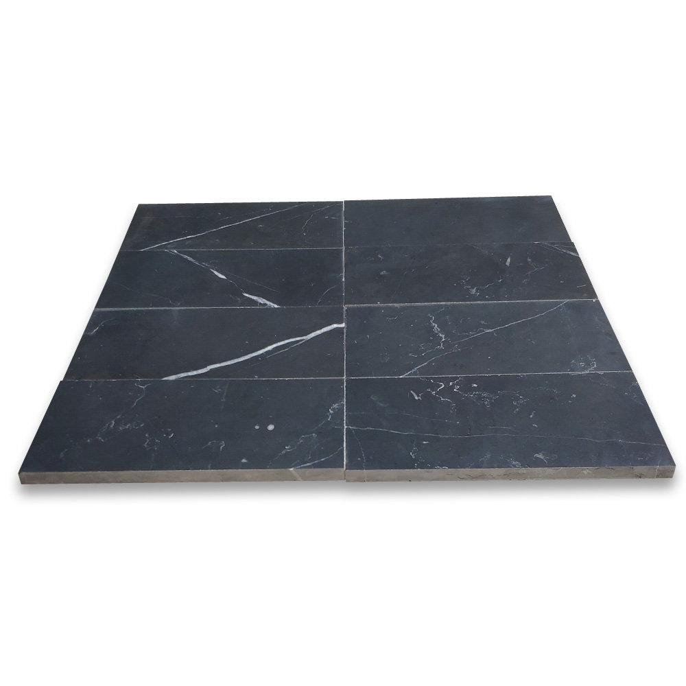 Marble Online Nero Marquina Black Marble 4X8 Tile Honed - Wayfair Canada