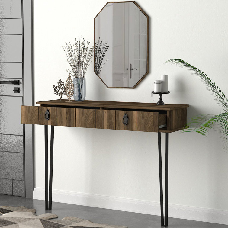 Union Rustic Tylor 120Cm Console Table and Mirror Set | Wayfair.co.uk
