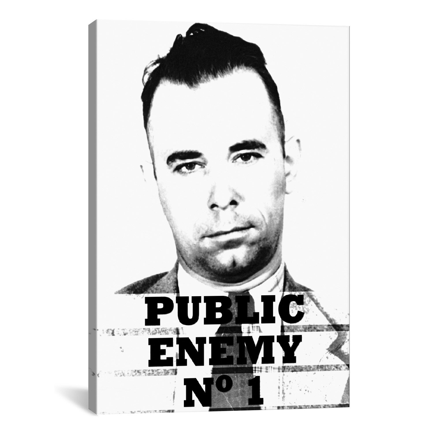 iCanvas Mugshot John Dillinger; Public Enemy Number 1 - Gangster ...