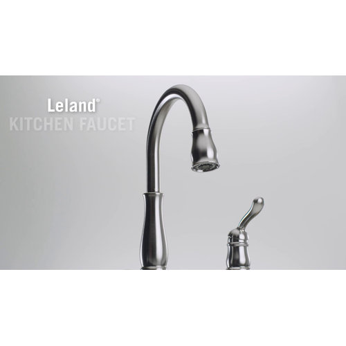 Delta Leland Pull Down Single Handle Kitchen Faucet With Accessories ...