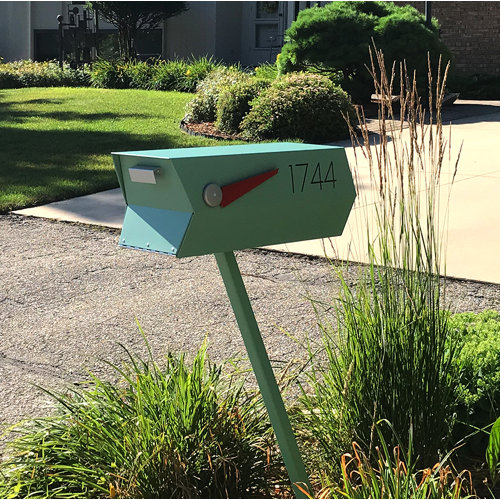 ModboxUSA Modern Post Mounted Mailbox & Reviews | Wayfair