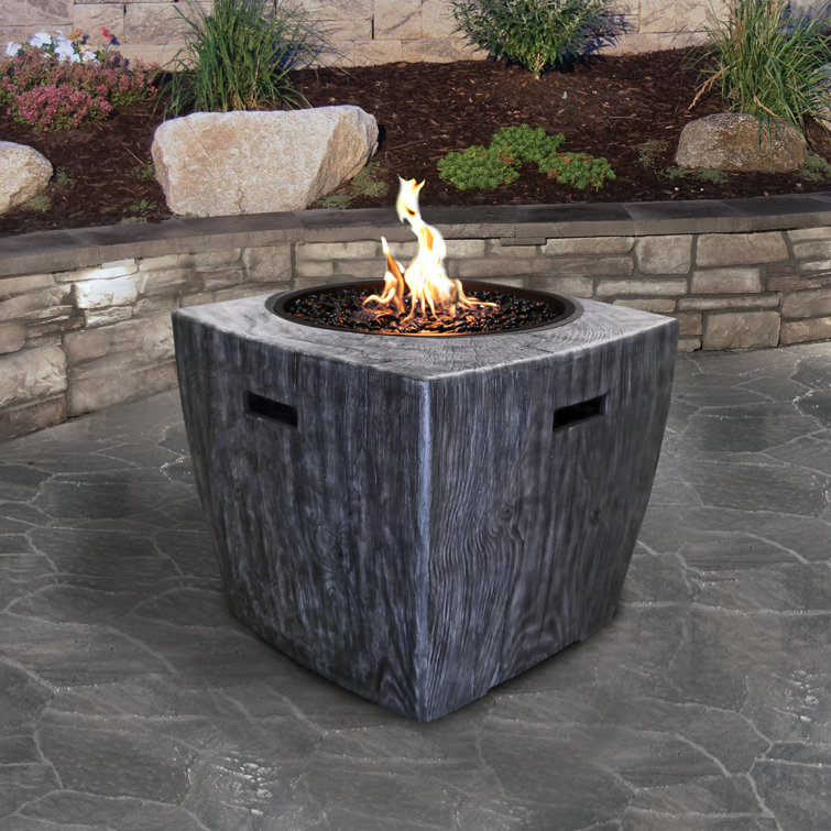 Sunbeam 24'' H x 27'' W Concrete Propane Outdoor Fire Pit with Lid ...