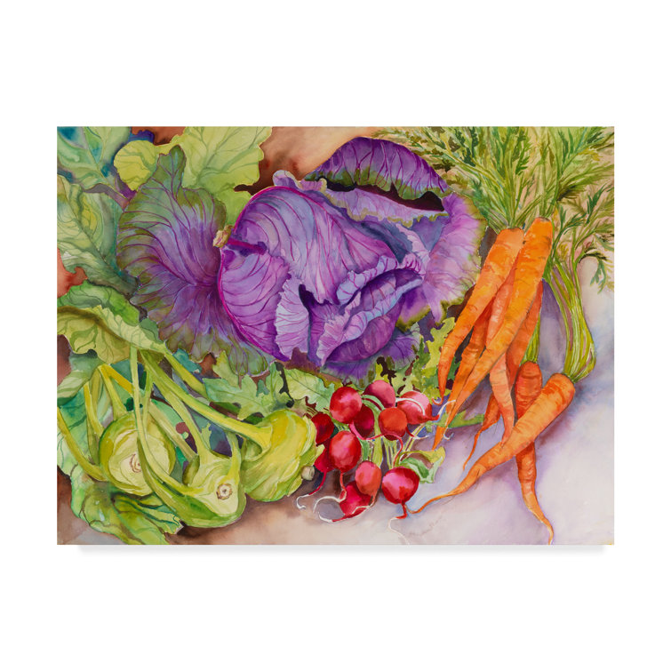 Trademark Art 'Fall Vegetables' Acrylic Painting Print on Wrapped ...