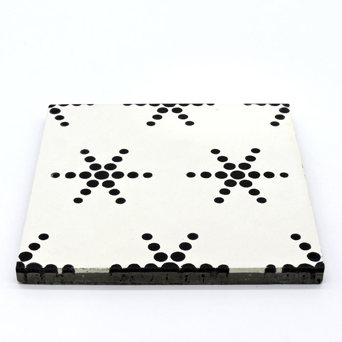 Moroccan Craft Masters Hana 8" x 8" Cement Patterned Wall & Floor Tile ...