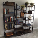 17 Stories Nadaba 69.3'' H x 69'' W Iron Geometric Bookcase | Wayfair