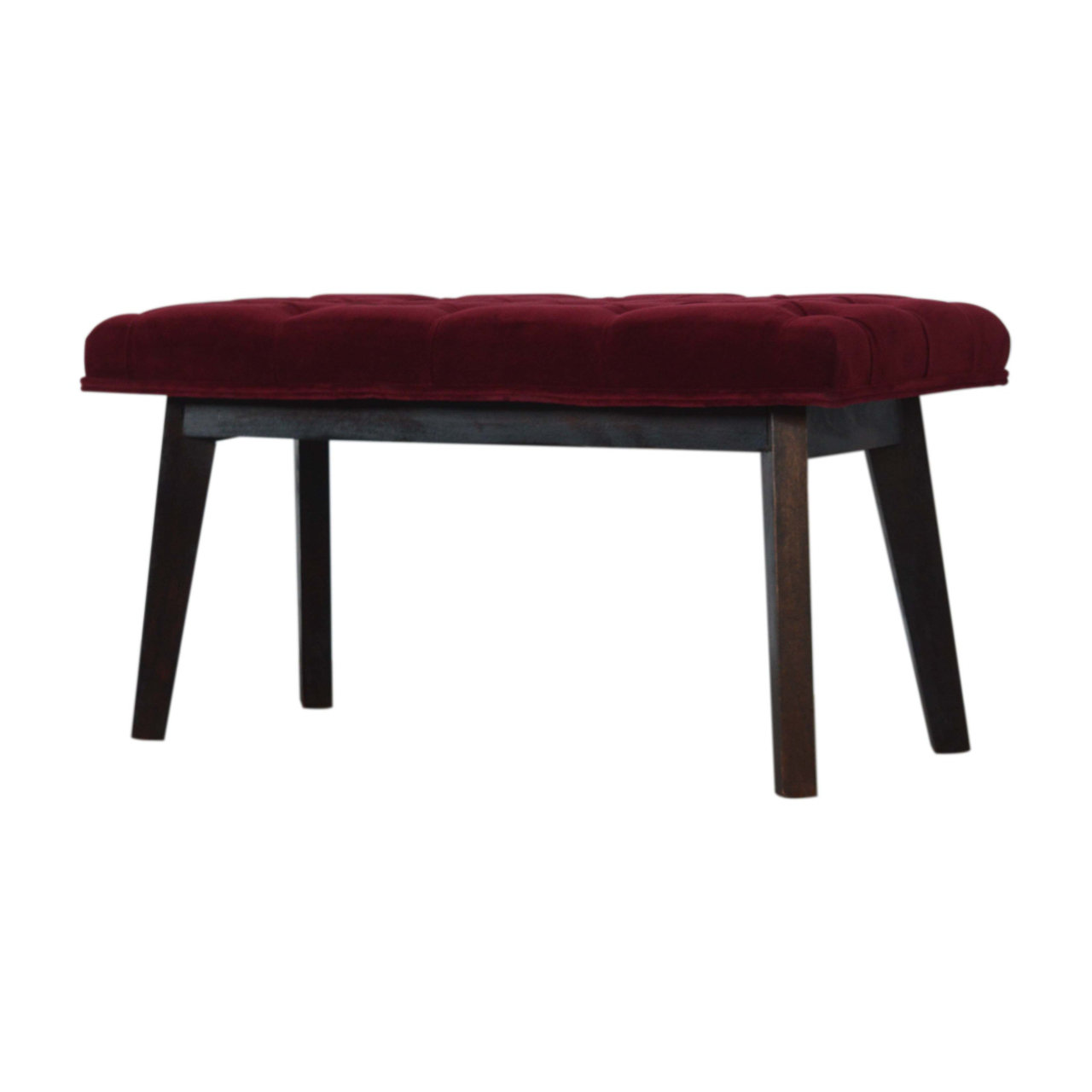 Protection Plus Wine Red Velvet Hallway Bench | Wayfair.co.uk
