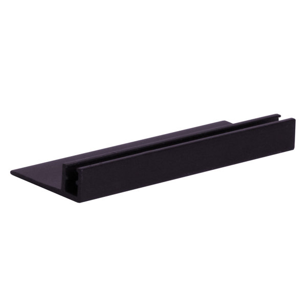 ROPPE 0.44" x 144" x 1.13" Molding Track in Black | Wayfair