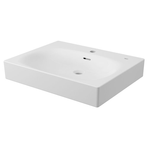 GROHE Eurocube® 19.0625'' Alpine White Fireclay Rectangular Wall Mount ...
