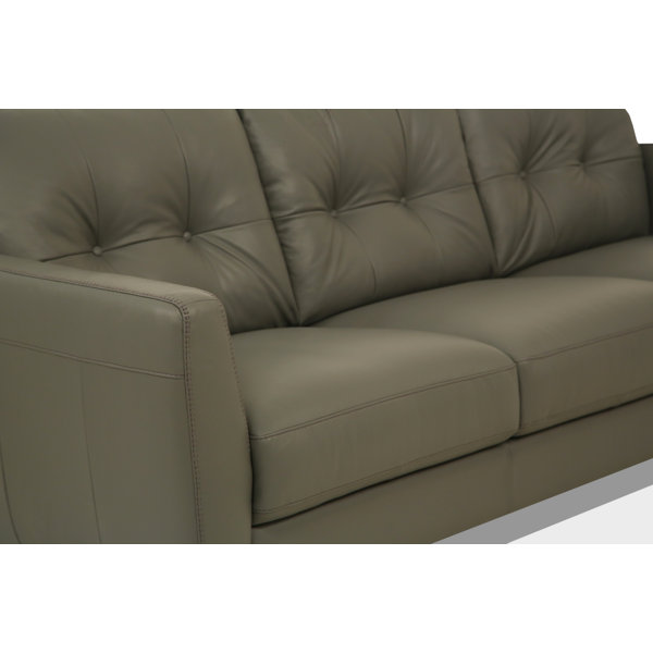 Corrigan Studio® Bove 83" Genuine Leather Flared Arm Sofa | Wayfair