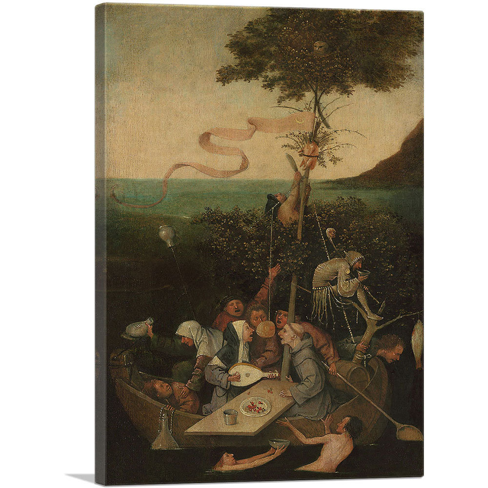 ARTCANVAS The Ship Of Fools by Hieronymus Bosch - Wrapped Canvas ...