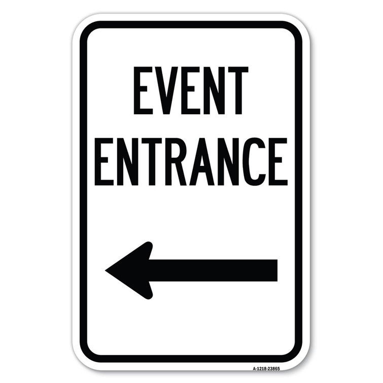 SignMission N Event Entrance (With Left Arrow)/23865 | Wayfair