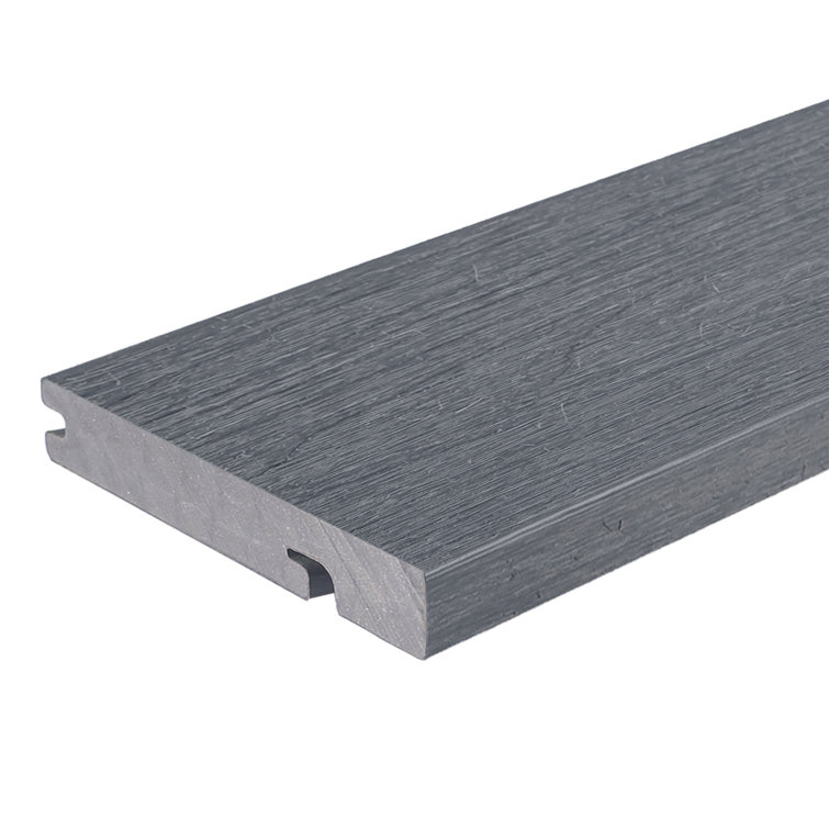 NewTechWood 96" x 5.5" Composite Plank in Westminster Gray | Wayfair