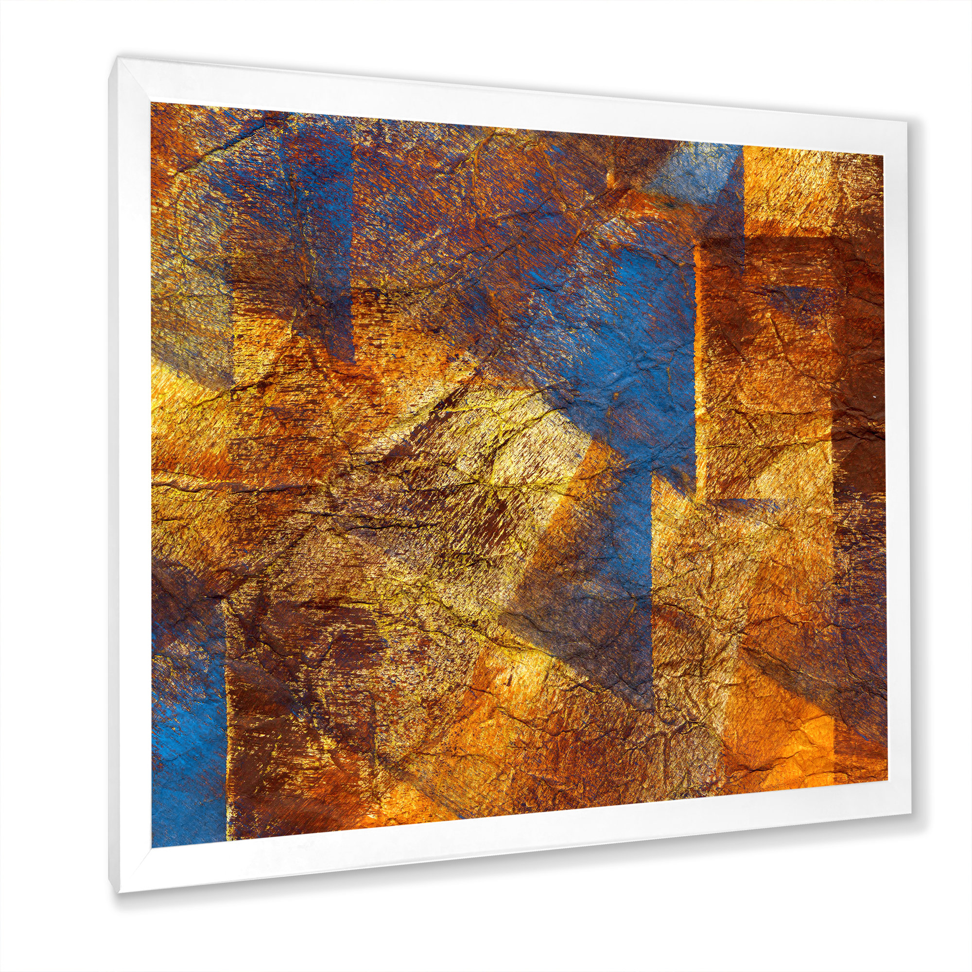 Wrought Studio Abstract Triangle & Cubism II - Print on Canvas | Wayfair