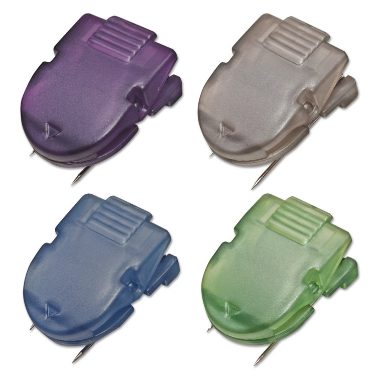 ADVANTUS CORPORATION Fabric Panel Cubicle Wall Clips, Metallic Colors ...