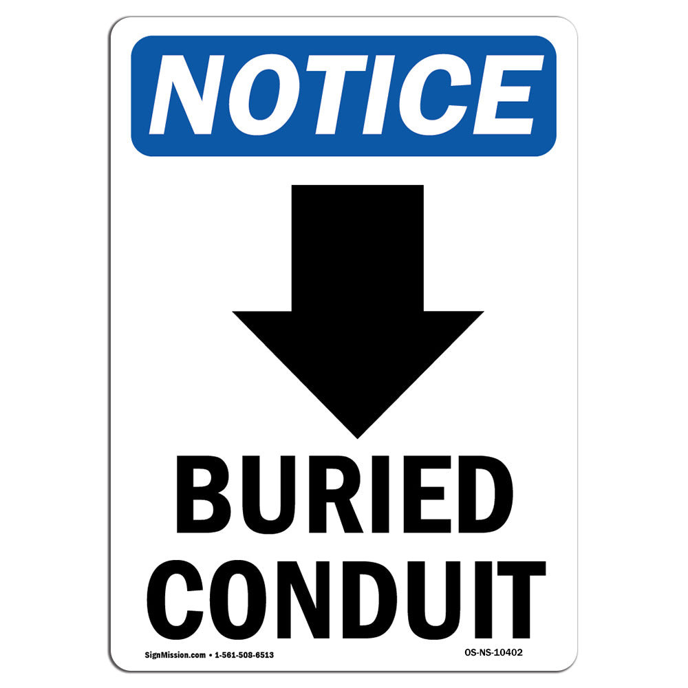 SignMission Buried Conduit Sign with Symbol | Wayfair
