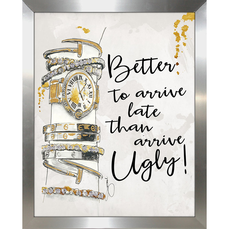 PicturePerfectInternational 'Arrive Late' Graphic Art Print Wrapped ...