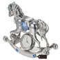 MatashiCrystal Crystal Studded Rocking Horse Desk Clock Figurine | Wayfair