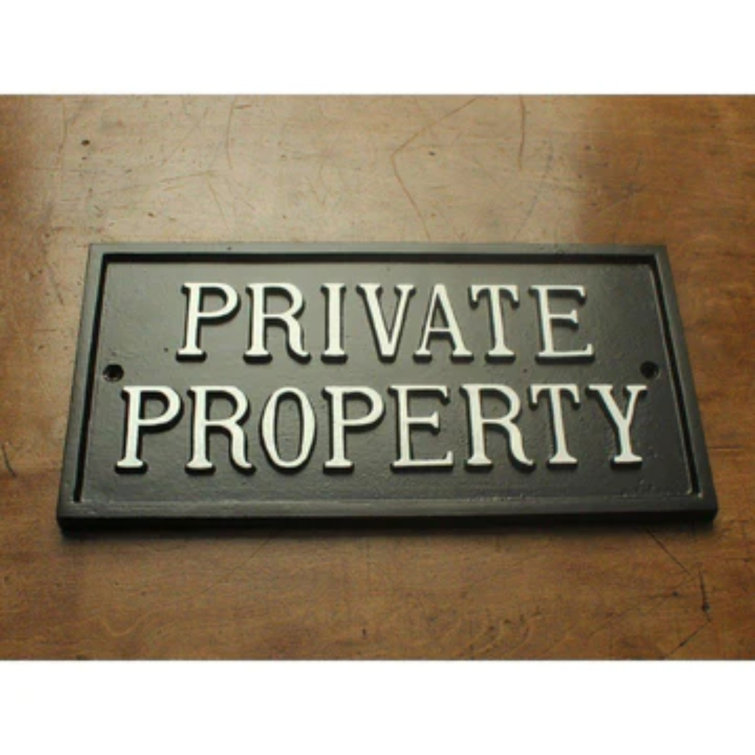 Maturi Private Property Sign | Wayfair.co.uk