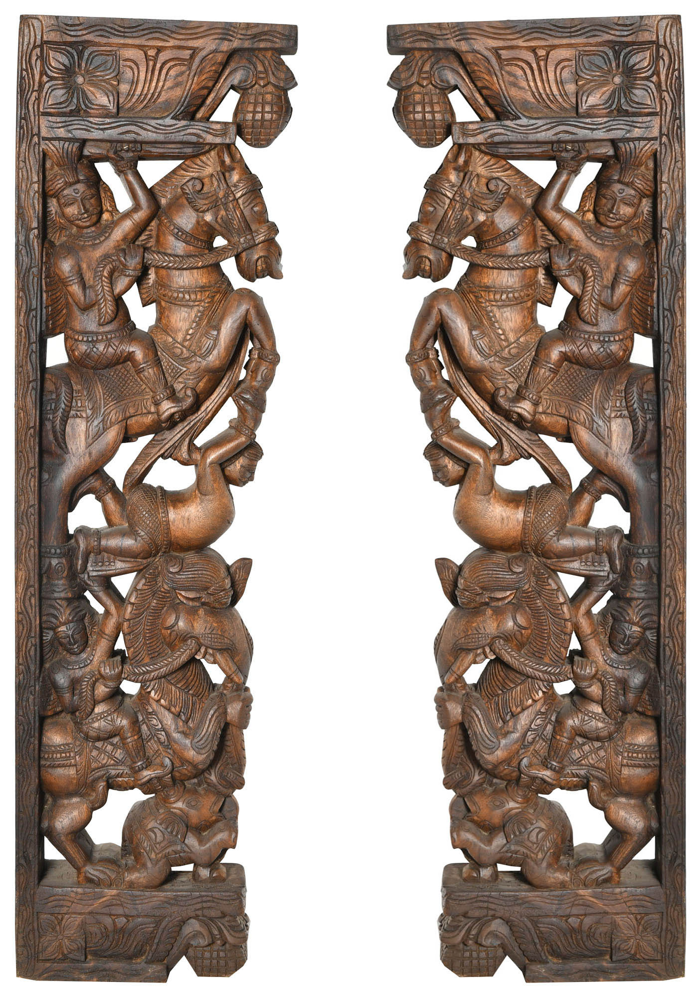 Exotic India Pair Of Traditional South Indian Brackets (Large Size ...