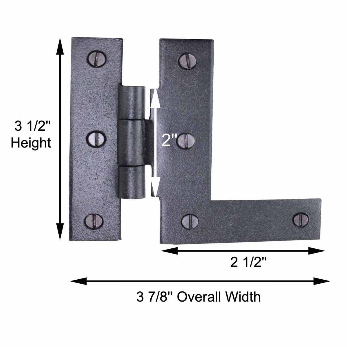 The Renovators Supply Inc. H-L Cabinet Wrought Iron Surface Mount Hinge ...