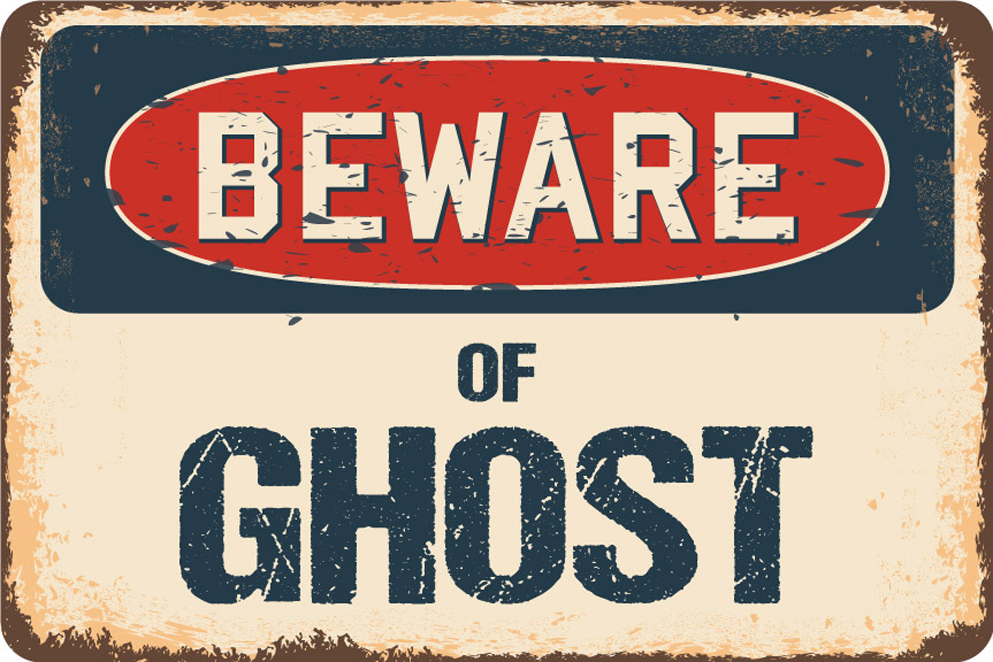 SignMission Beware of Ghost Sign | Wayfair