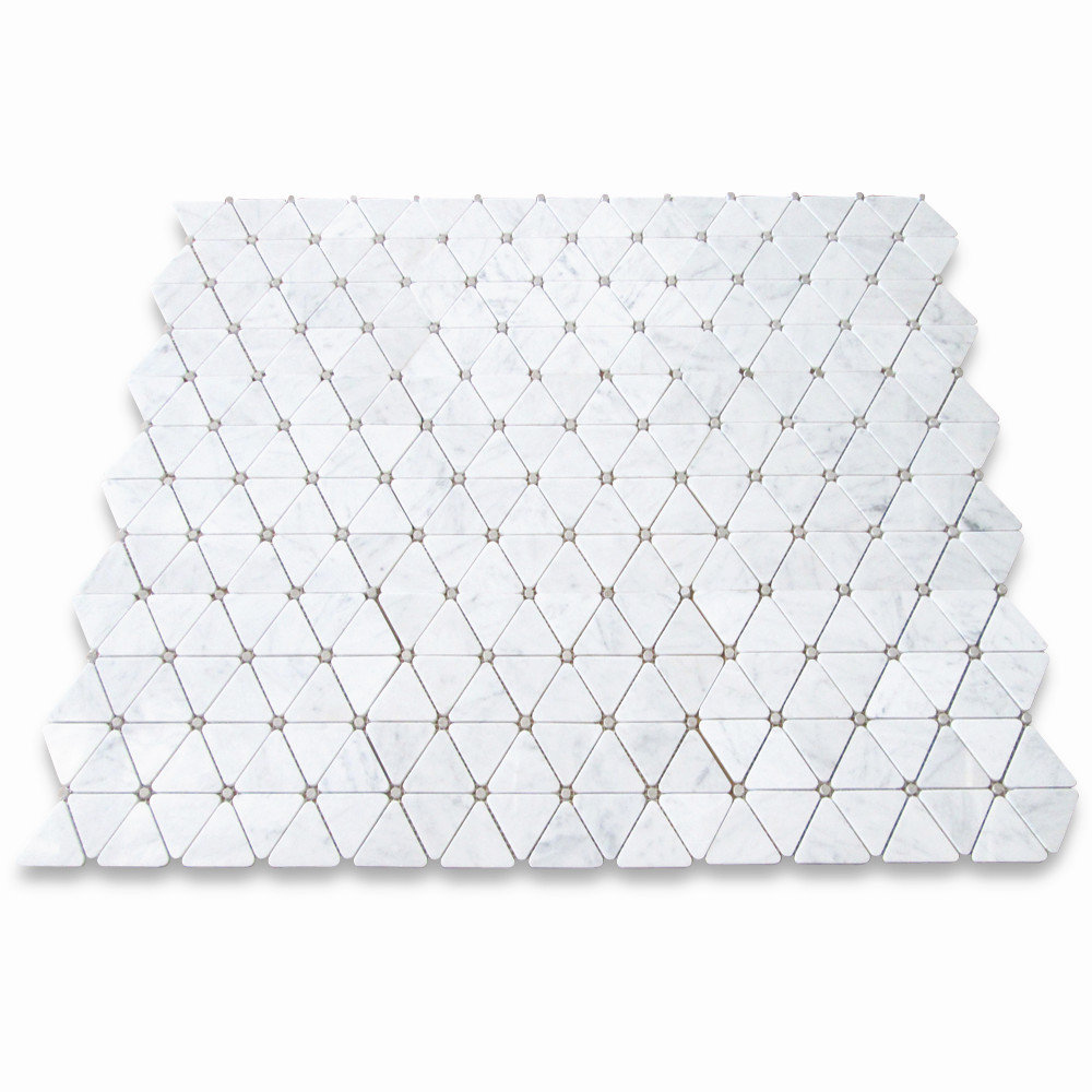 Marble Online 11" x 13" Marble Grid Mosaic Wall & Floor Tile | Wayfair