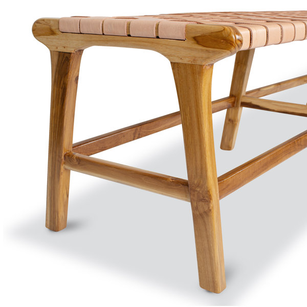 Birch Lane™ Wainwright Leather Bench | Wayfair