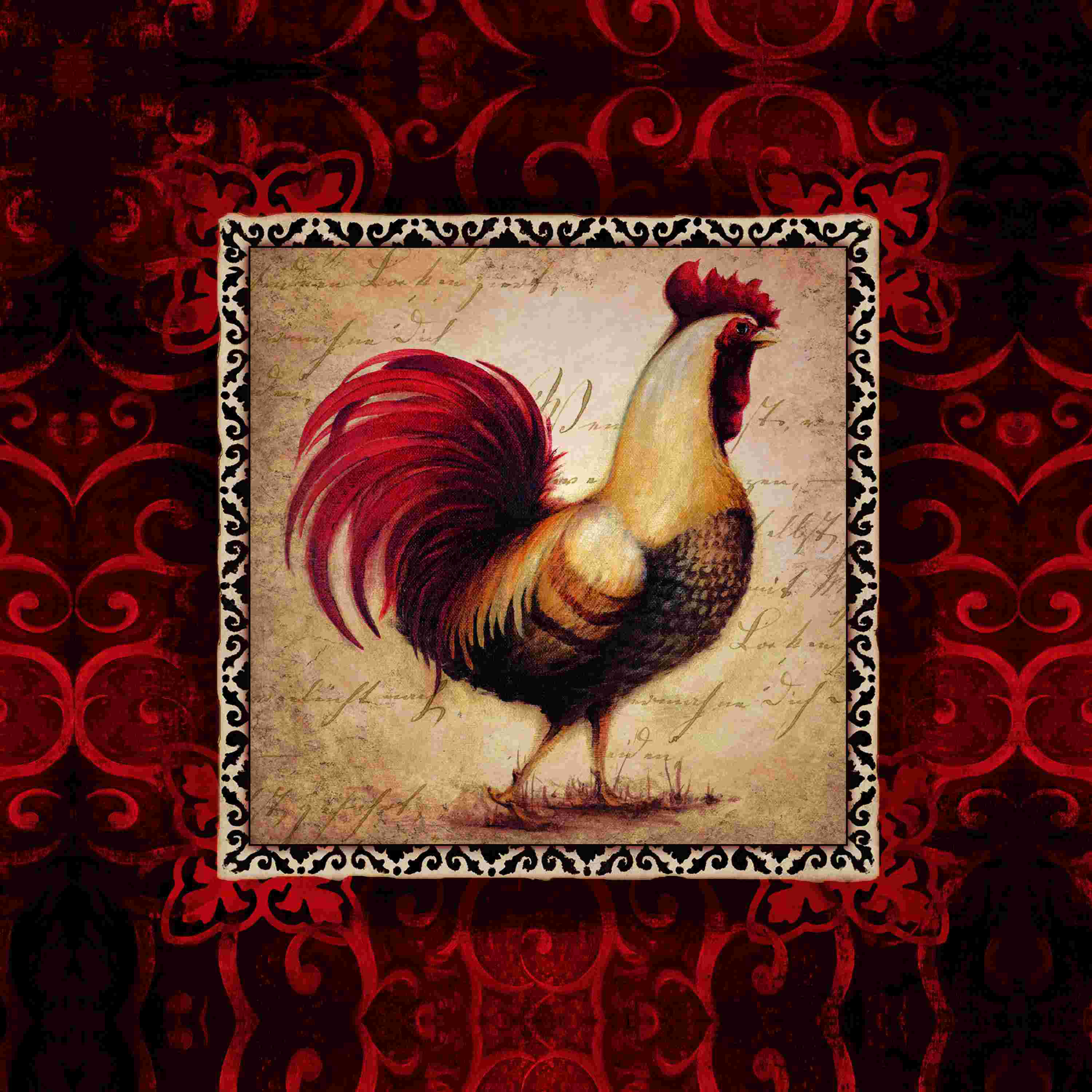 August Grove® Rooster Sass 1 - Wrapped Canvas Print | Wayfair