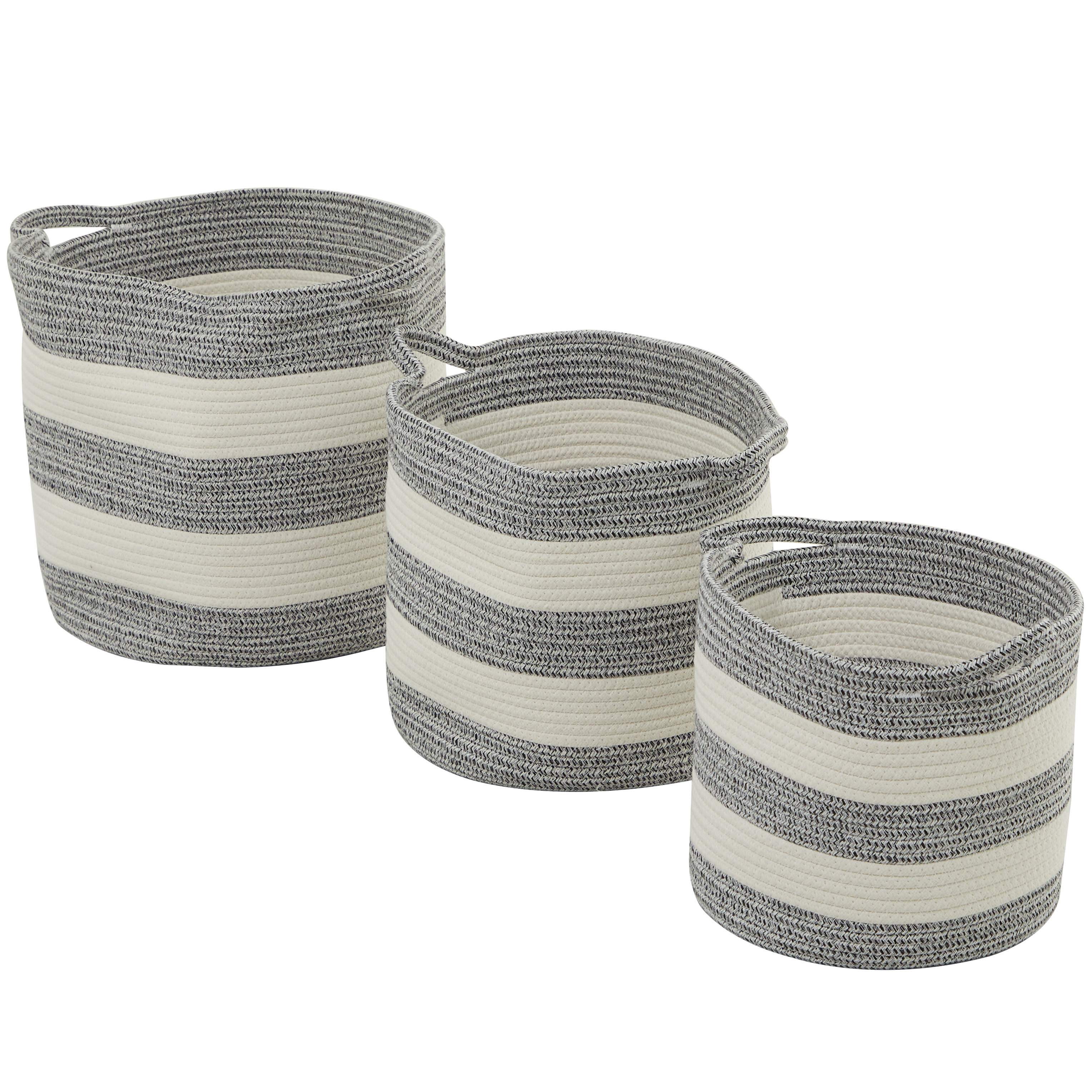 Longshore Tides 3 Piece Fabric Basket Set | Wayfair