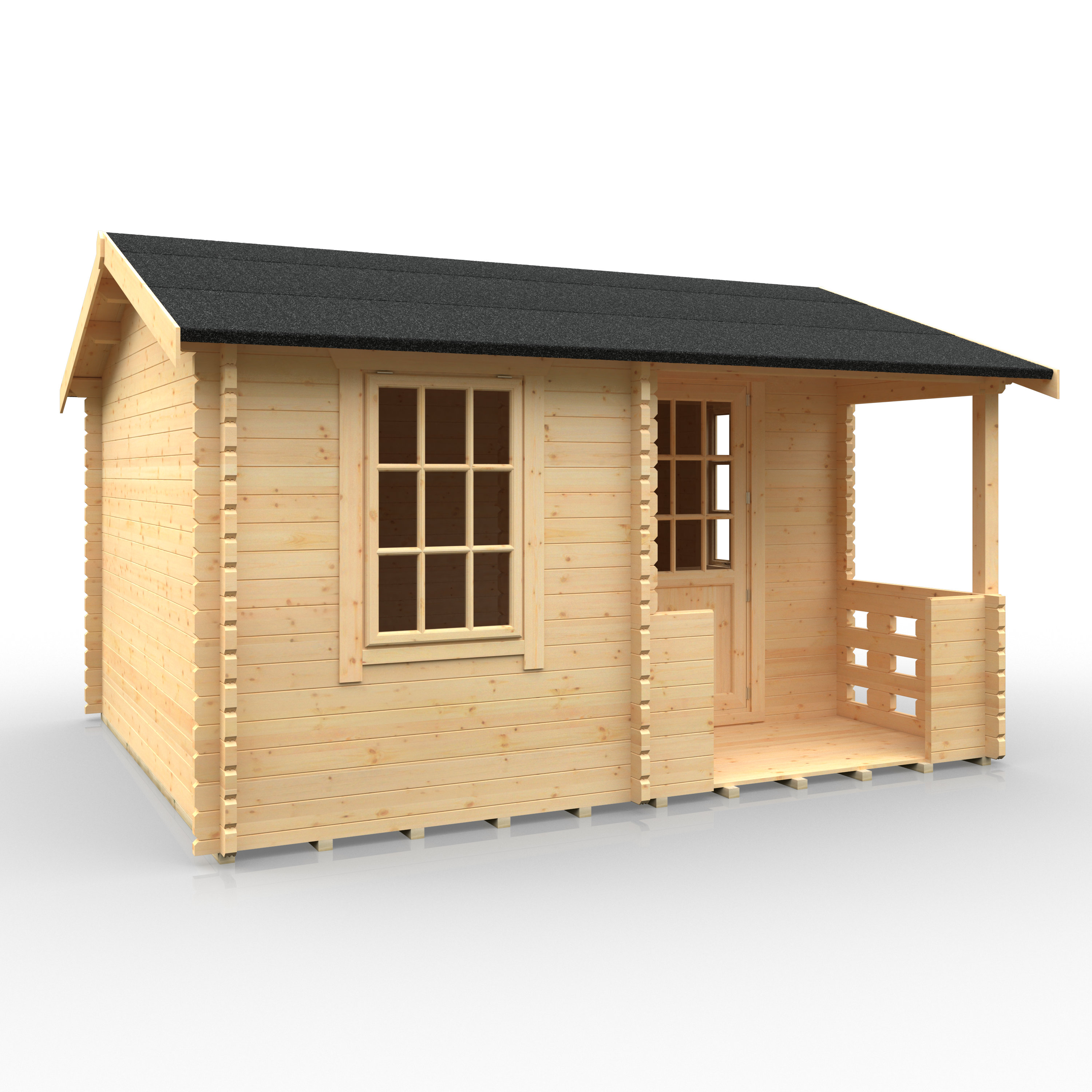 Tiger Sheds The Amur Tongue & Groove Log Cabin 14x12w | Wayfair.co.uk