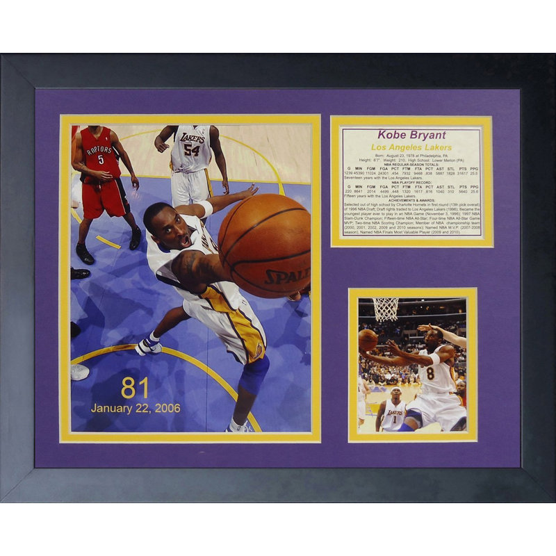 Legends Never Die Kobe Bryant 81 Point Game Framed Memorabilia ...