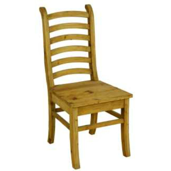 Union Rustic Gaenor Solid Wood Ladder Back Side Chair in Brown ...